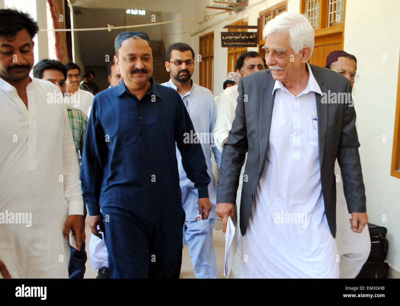 Peoples Party (PPP) leader, Taj Haider arrives at High Court building ...