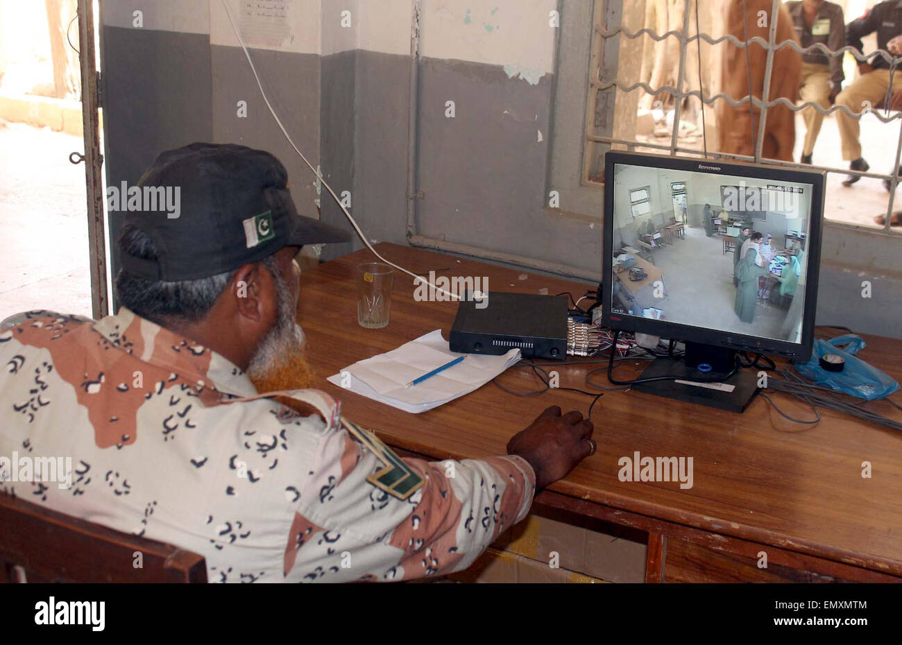 Rangers staffs monitoring ballot casting on CCTV camera during By ...