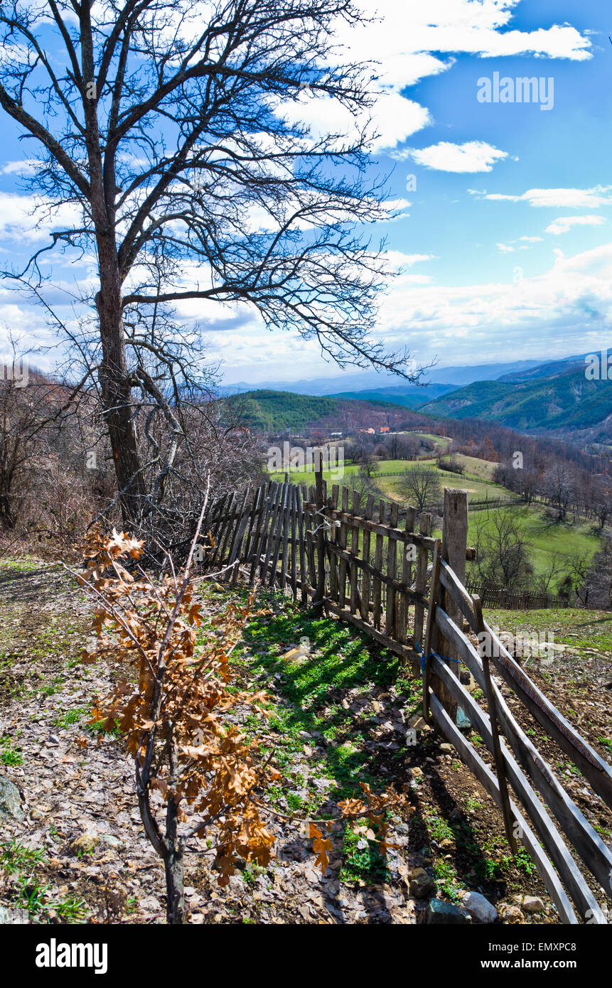 Hills in early spring at Valjevo mountains Stock Photo - Alamy