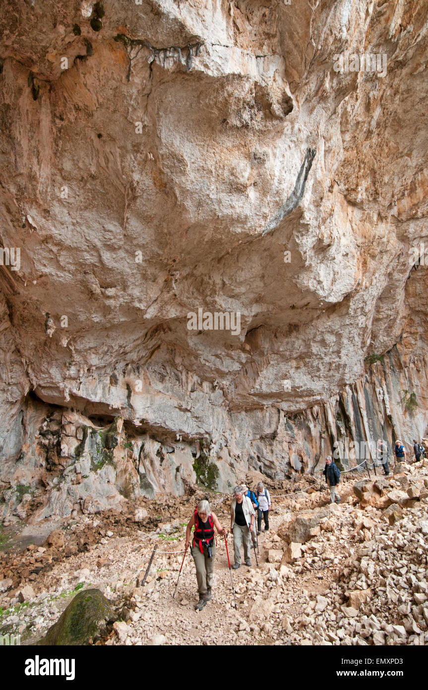Dorgali,Sardinia,Italy,12/4/2015. Tourist visiting the old ...