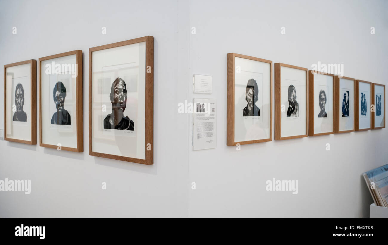 Piccadilly, London, UK. 22nd April, 2015. Monotypes by Alison Lambert ...