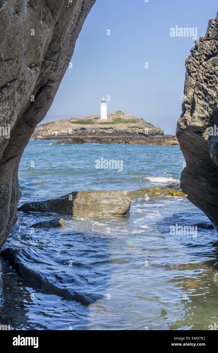 Godrevy lighthouse in cornwall hi-res stock photography and images - Alamy