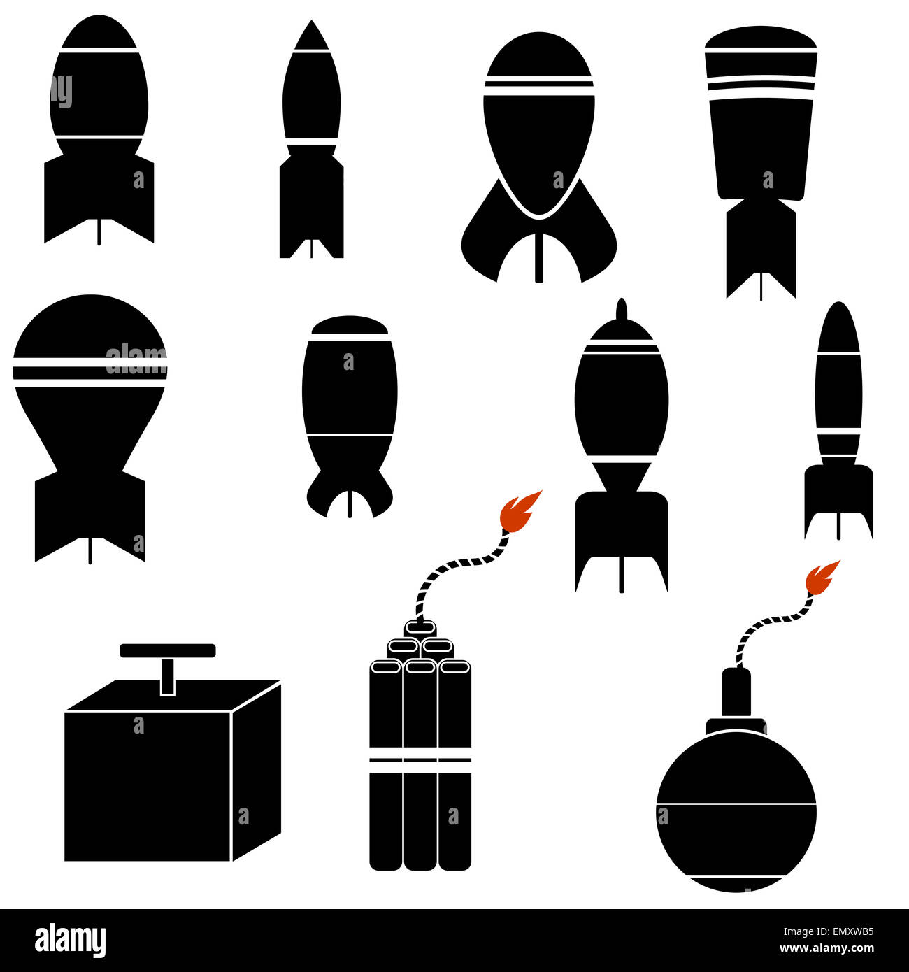 Cartoon bomb silhouette hi-res stock photography and images - Alamy