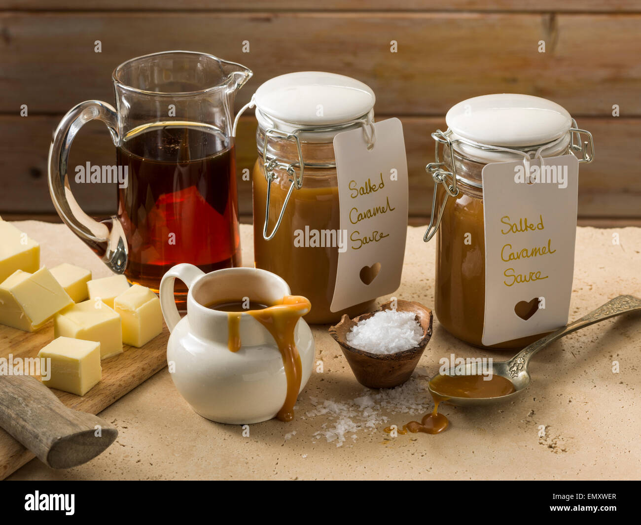 Salted caramel sauce Stock Photo - Alamy