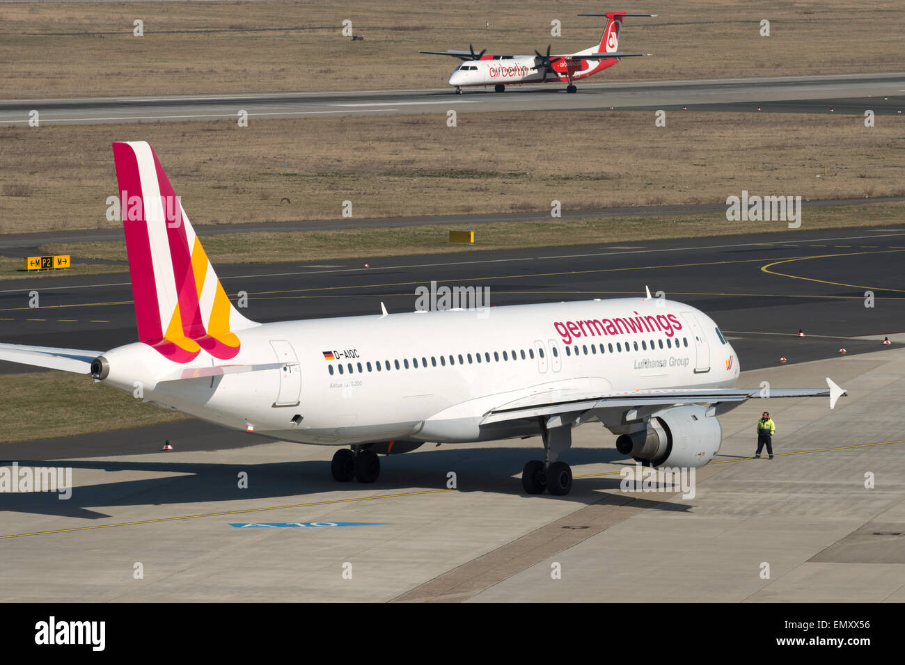 Germanwings Airbus A320 airliner, Dusseldorf International airport ...