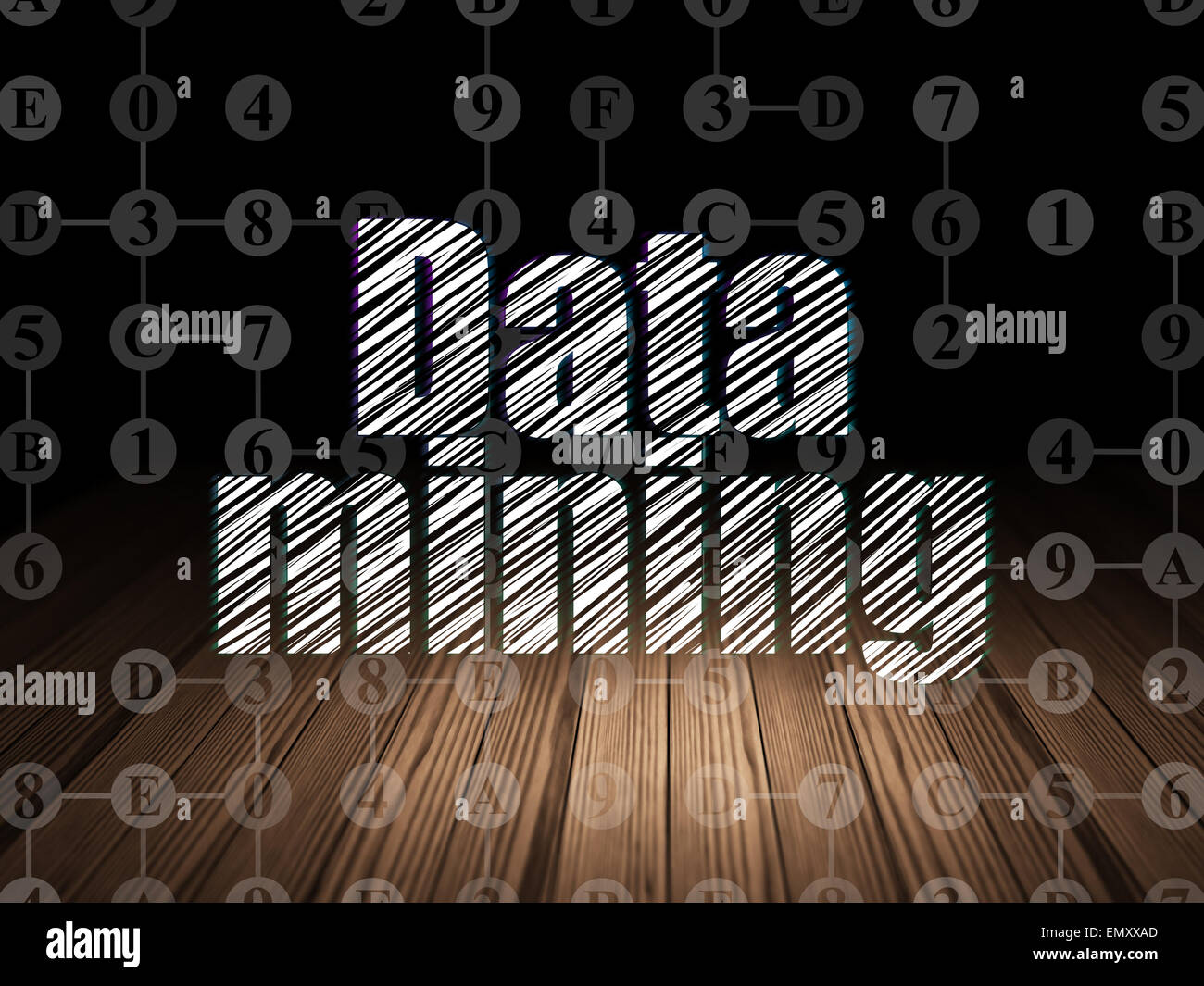 Data concept: Data Mining in grunge dark room Stock Photo - Alamy