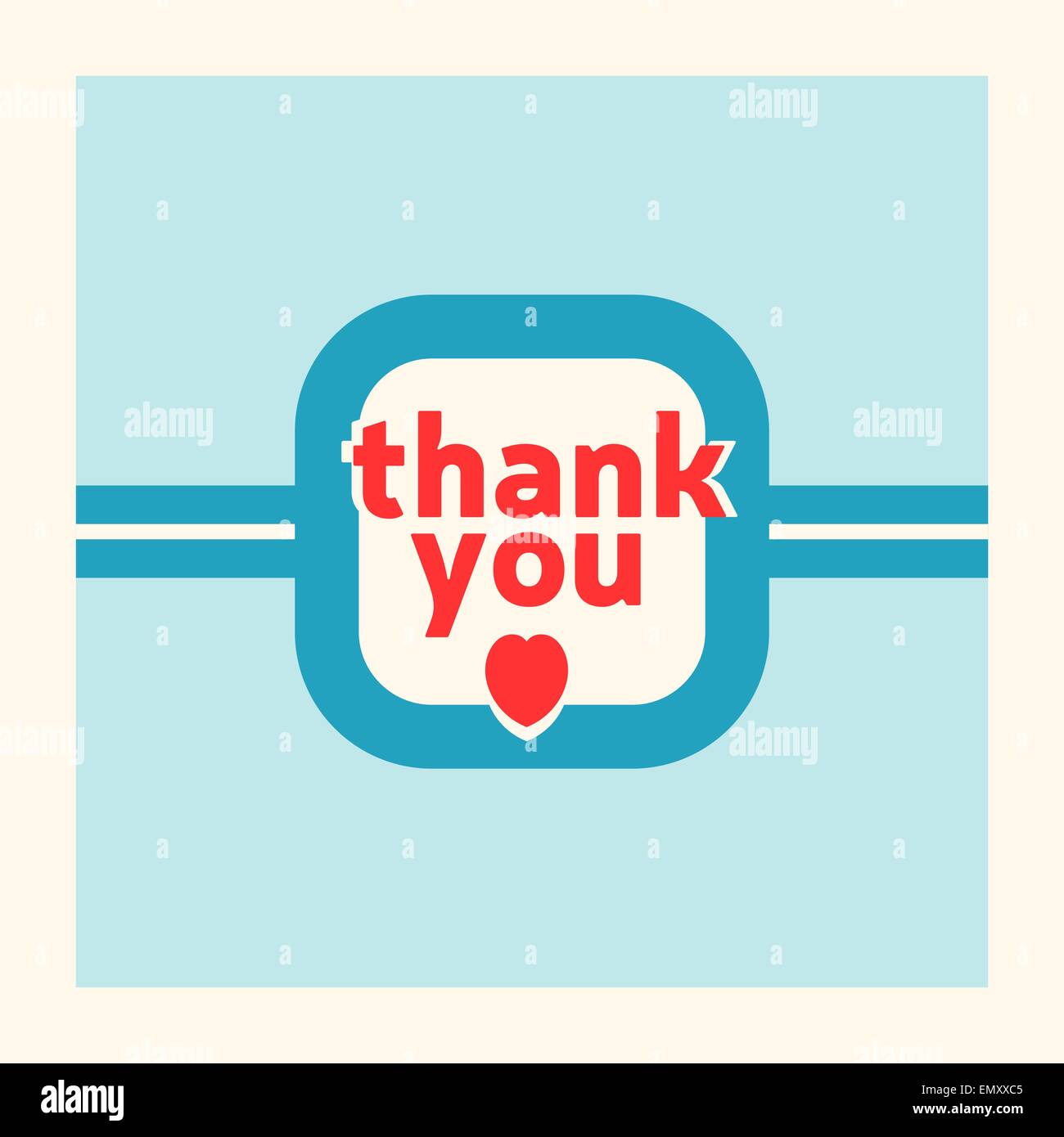 Thank you card design template. Retro style Stock Vector Image & Art ...