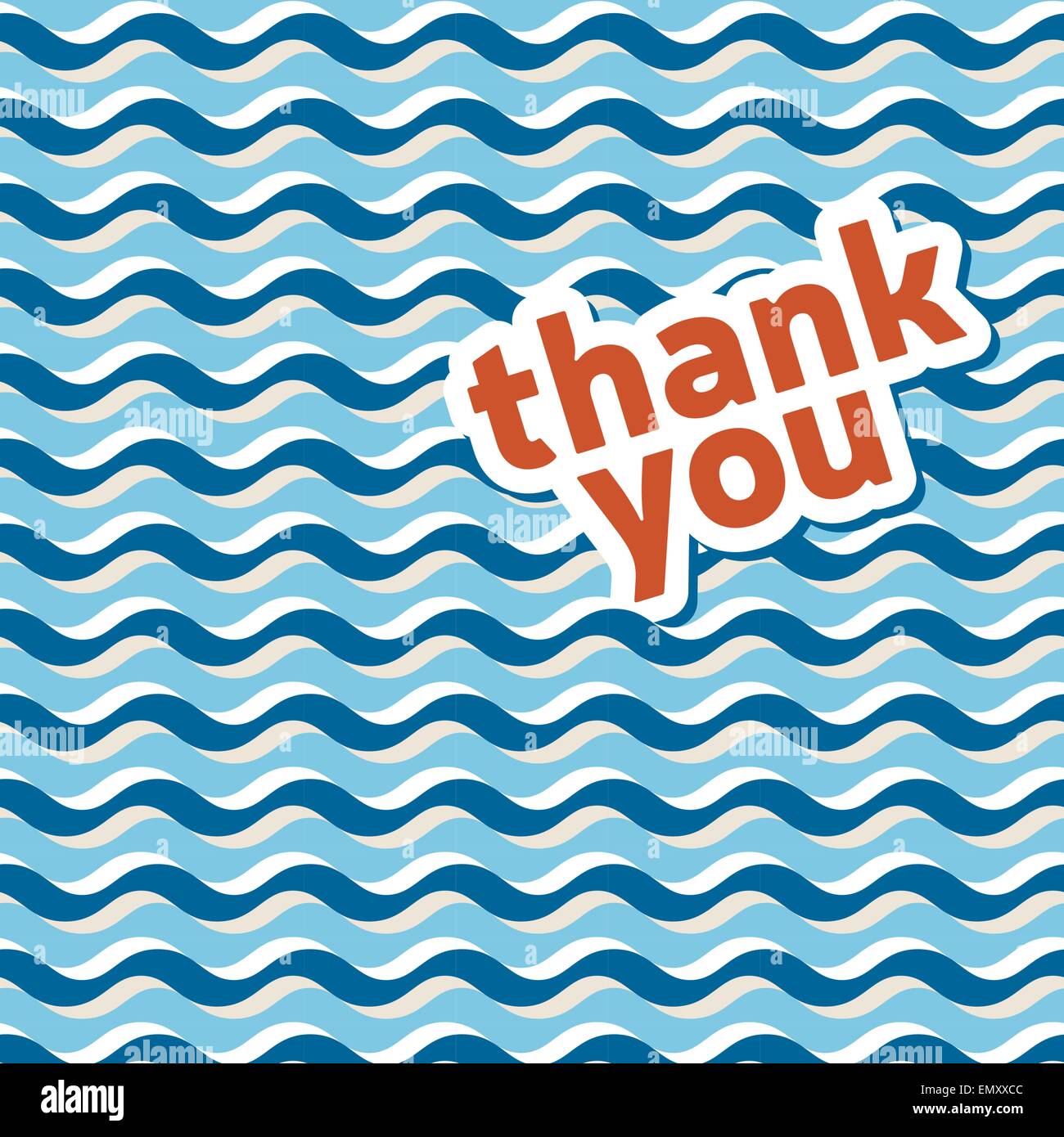 Thank you card design template. Retro style Stock Vector Image & Art ...