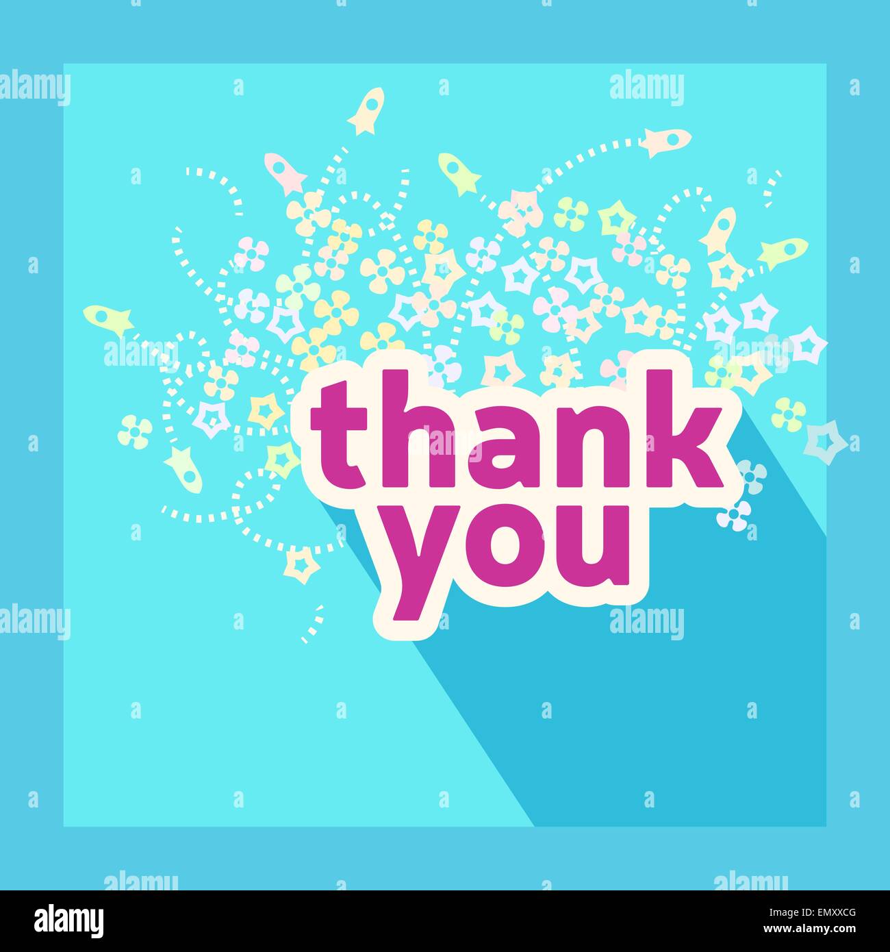 Thank you card design template. Retro style Stock Vector Image & Art ...