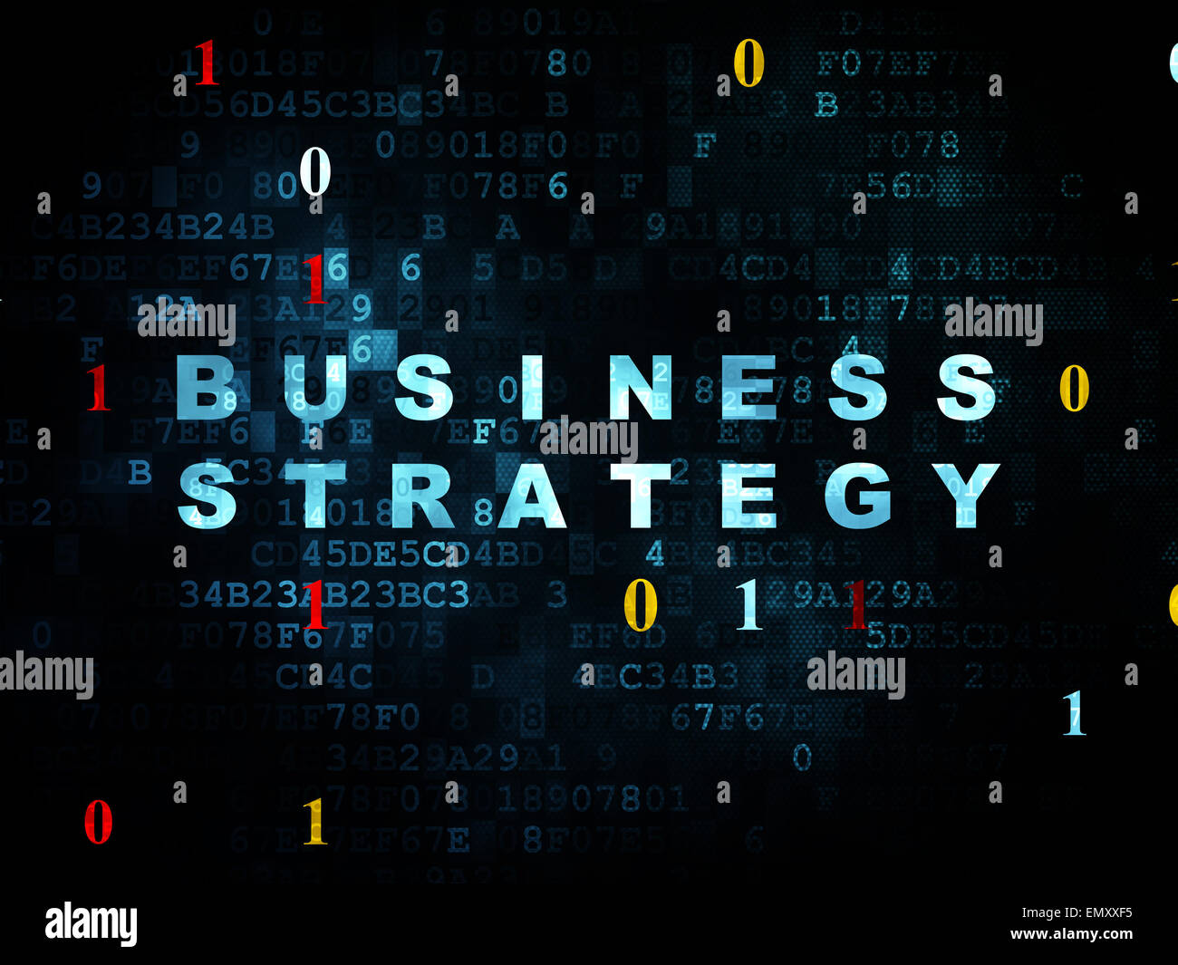 Finance concept: Business Strategy on Digital background Stock Photo ...