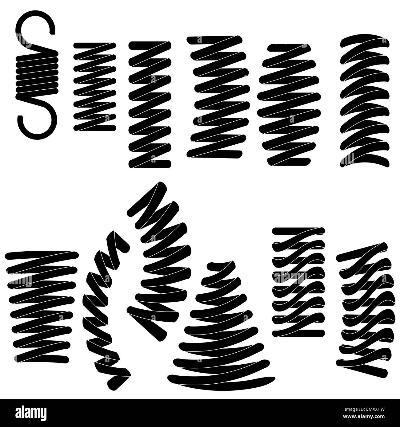 Compressed spring Black and White Stock Photos & Images - Alamy