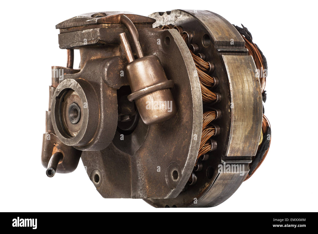 Engine compressor chiller, isolated on white background Stock Photo - Alamy