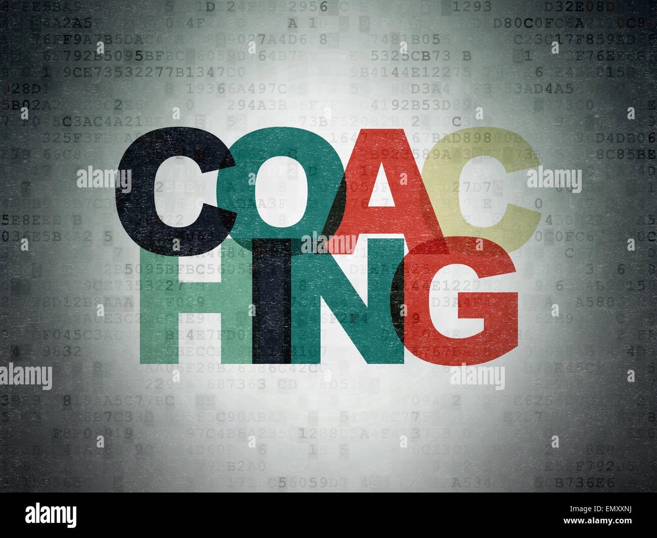 Education concept: Coaching on Digital Paper background Stock Photo - Alamy