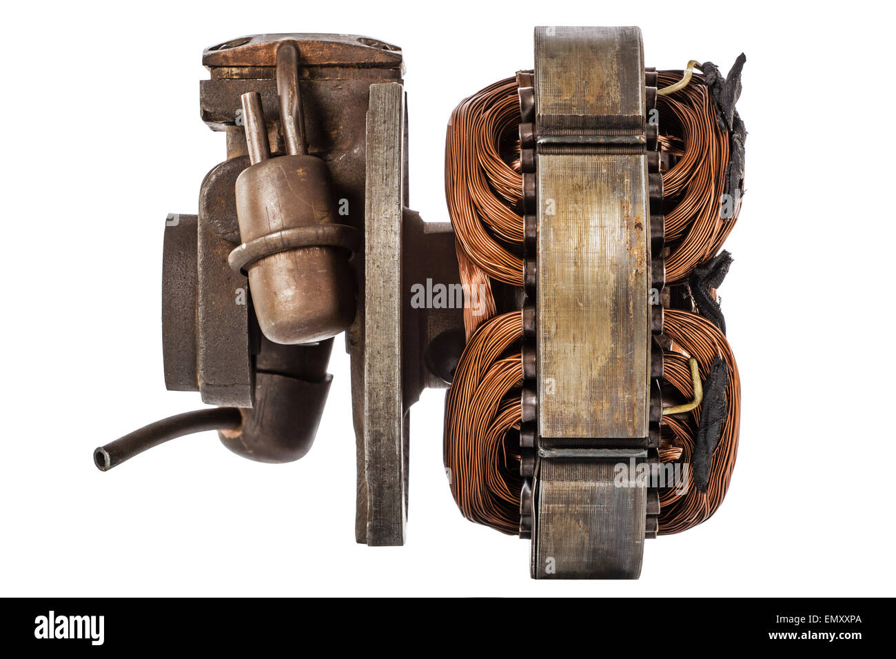 Engine compressor chiller, isolated on white background Stock Photo - Alamy