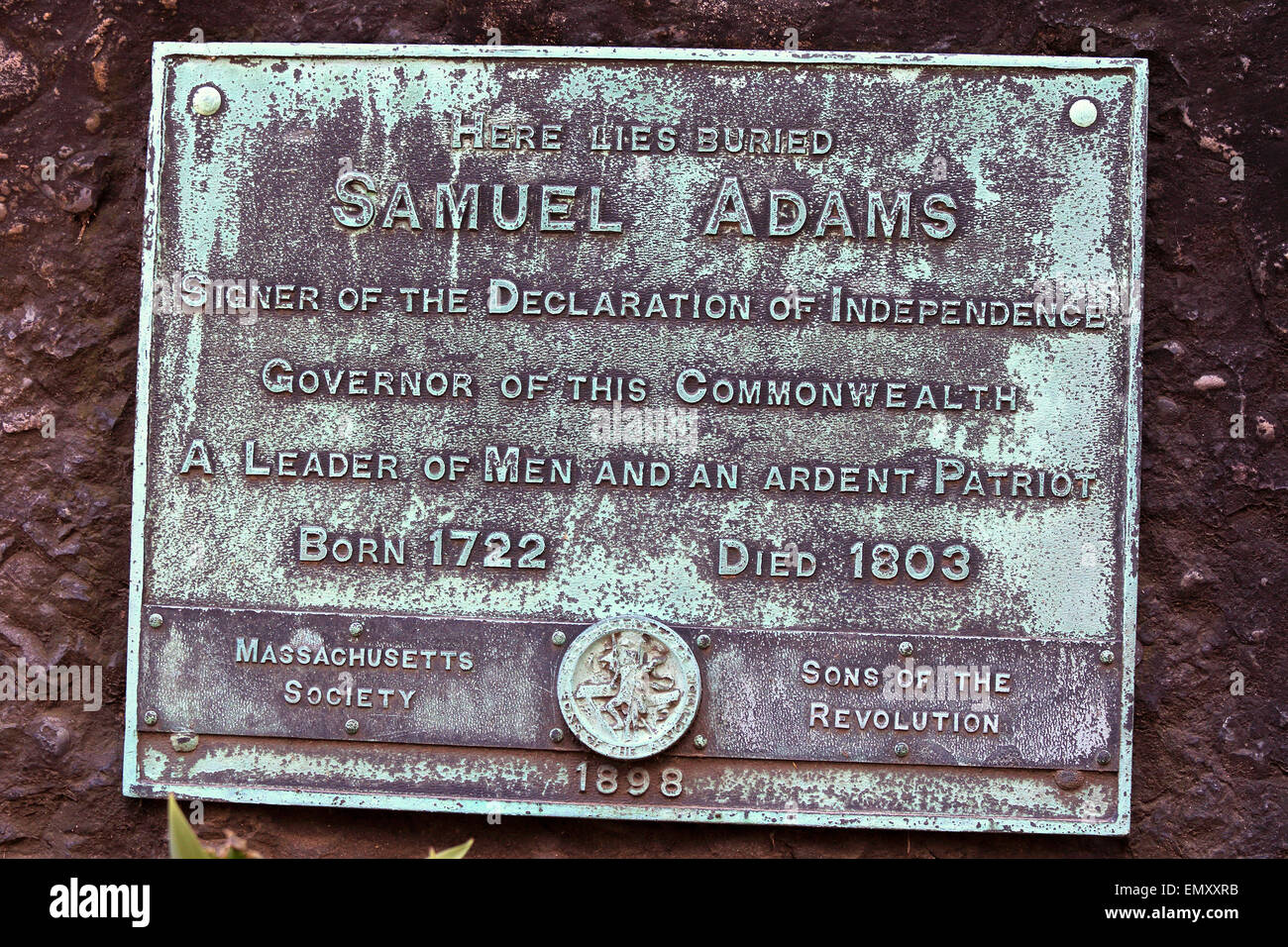 Samuel Adams gravestone marker, Sam Adams. Boston Massachusetts Freedom ...
