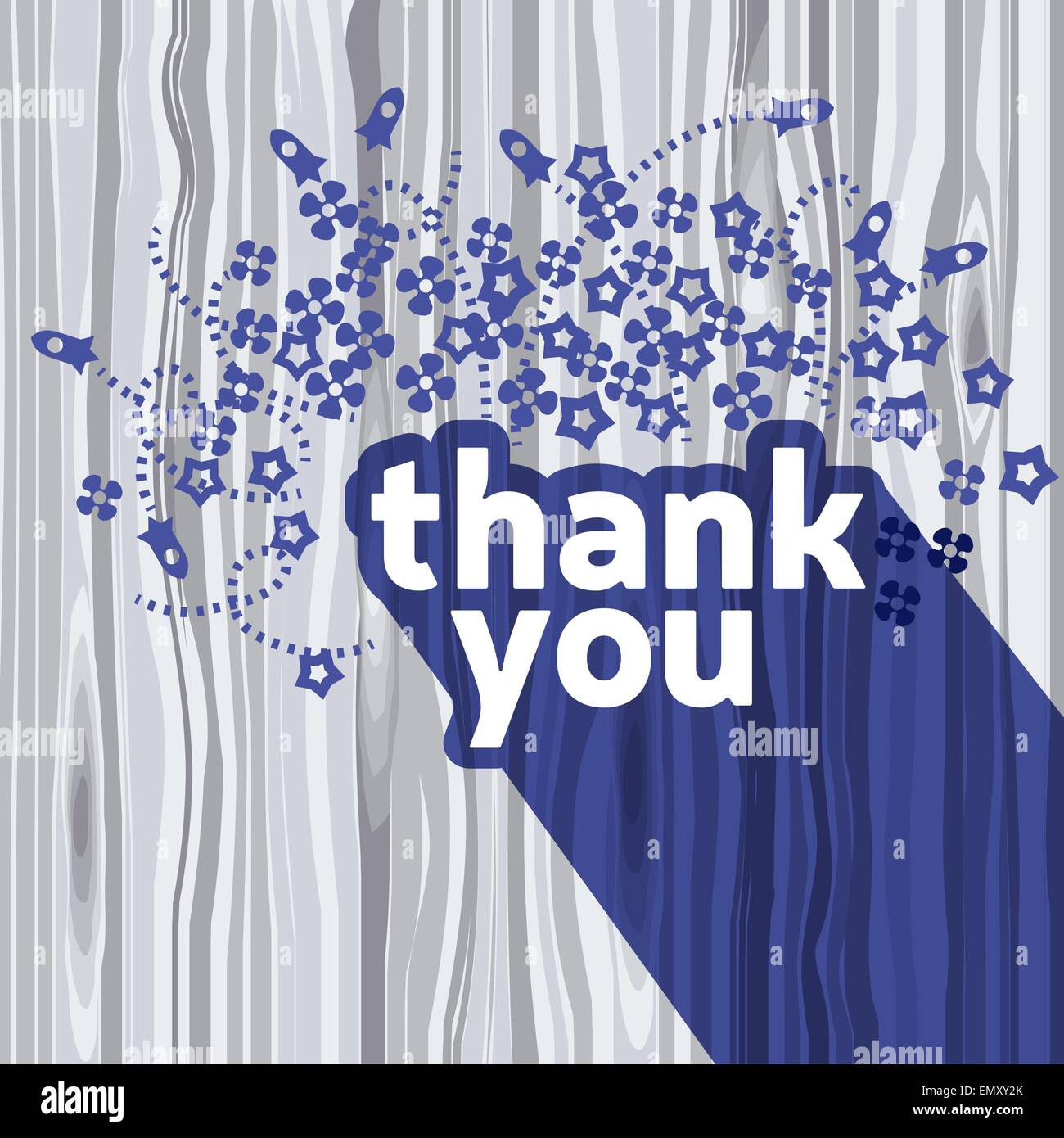 Thank you card design template. Retro style Stock Vector Image & Art ...