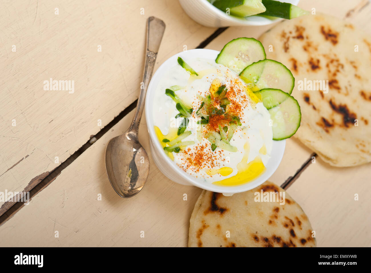 Arab middle east salatit laban wa kh’yar Khyar Bi Laban goat yogurt and ...