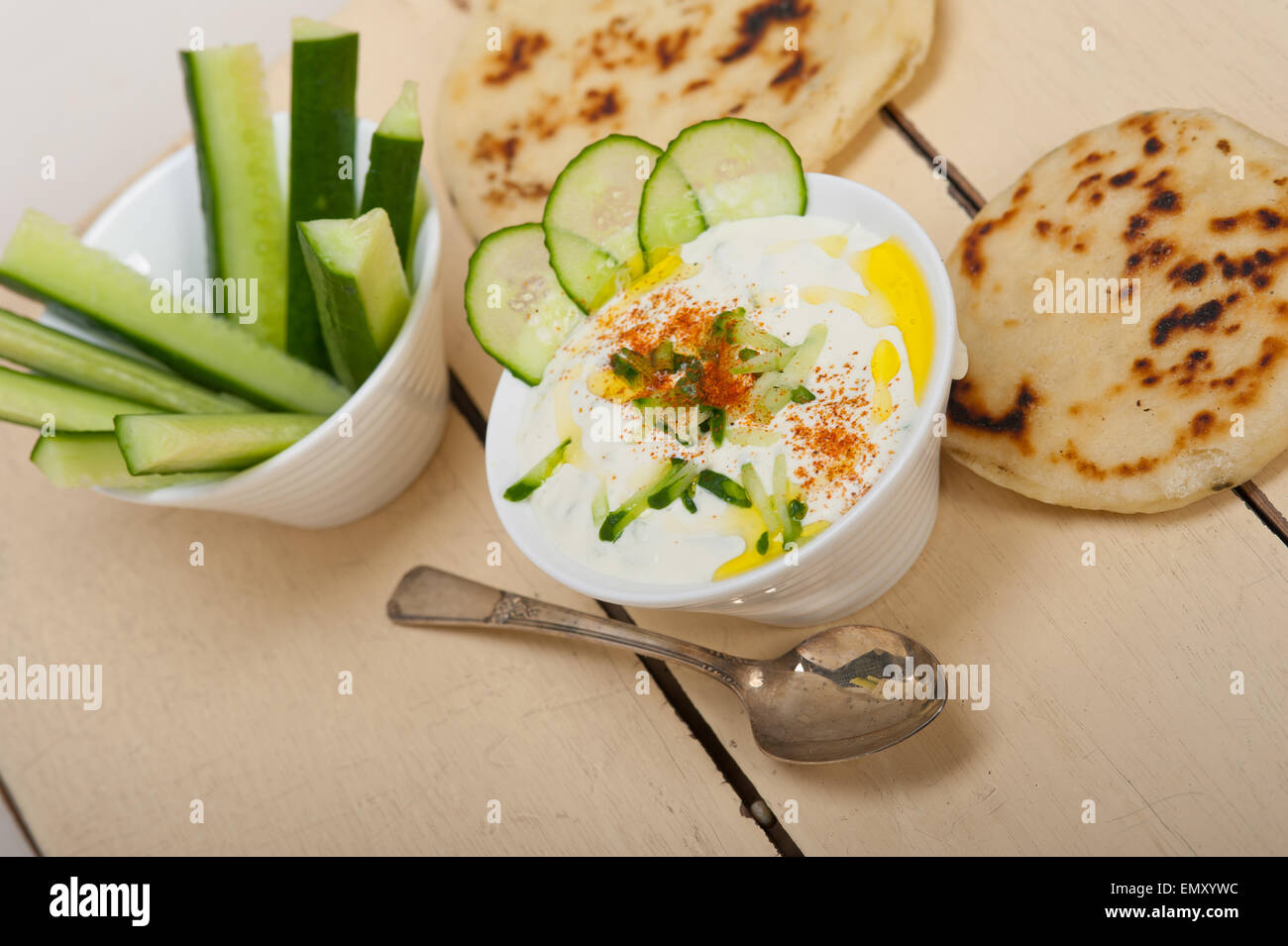 Arab middle east salatit laban wa kh’yar Khyar Bi Laban goat yogurt and ...