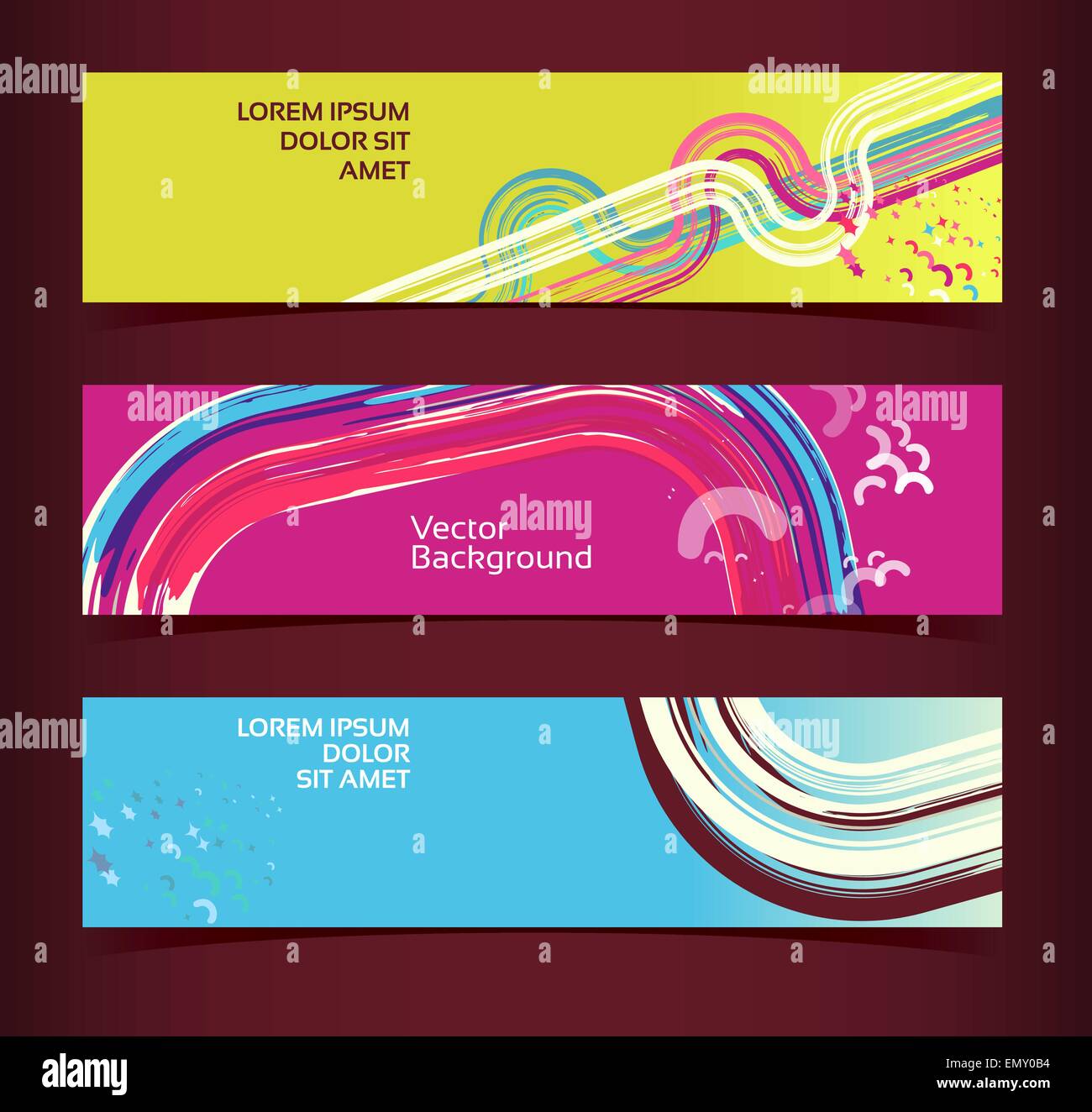 Set of horizontal banners, headers. Editable design template. EPS10 ...
