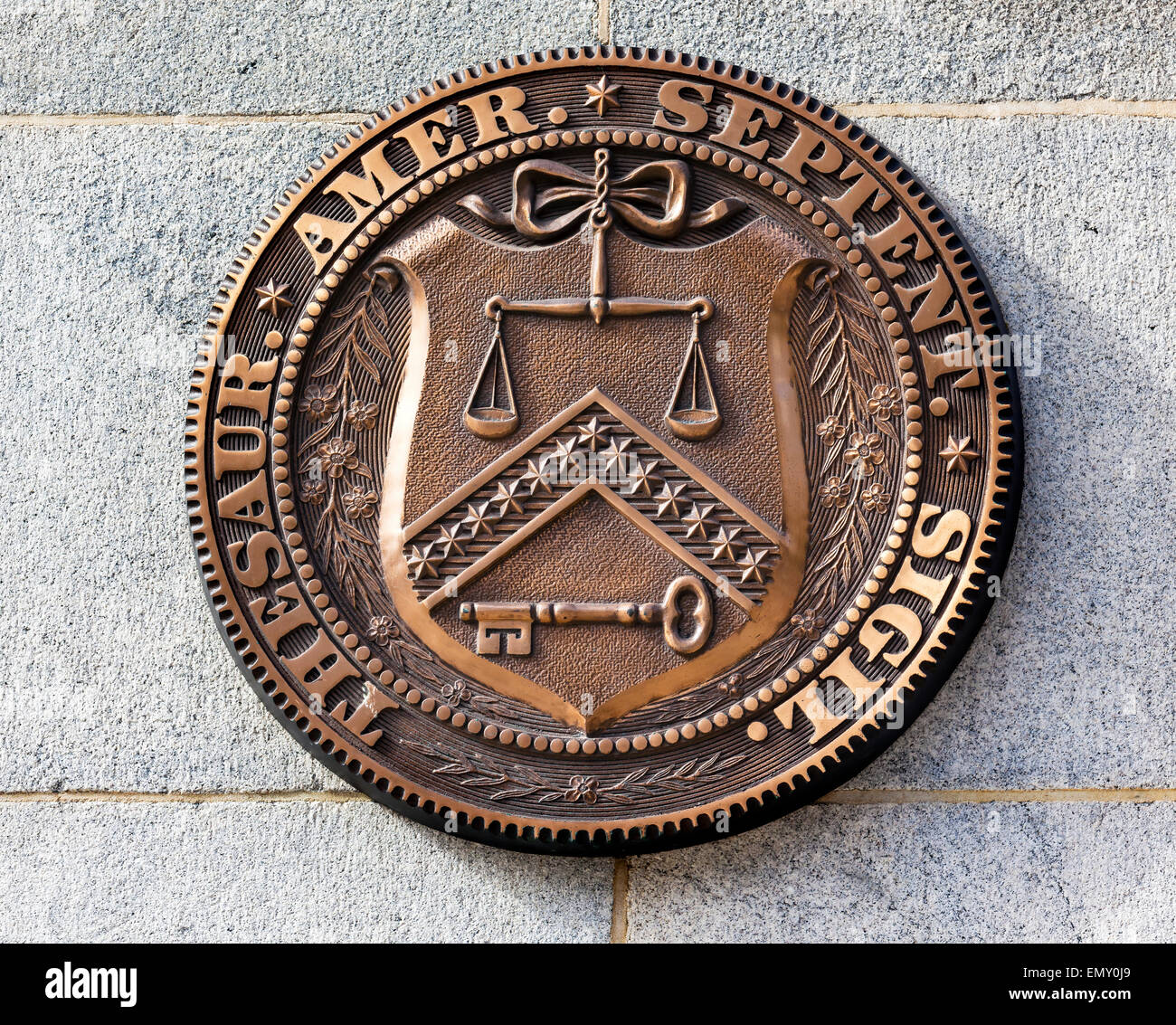 Early Bronze Seal Sign Symbol US Treasury Department until 1968. This ...