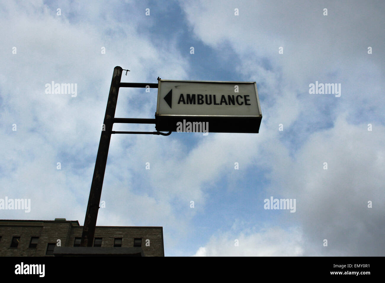 An Ambulance sign in Montreal, Quebec Stock Photo - Alamy