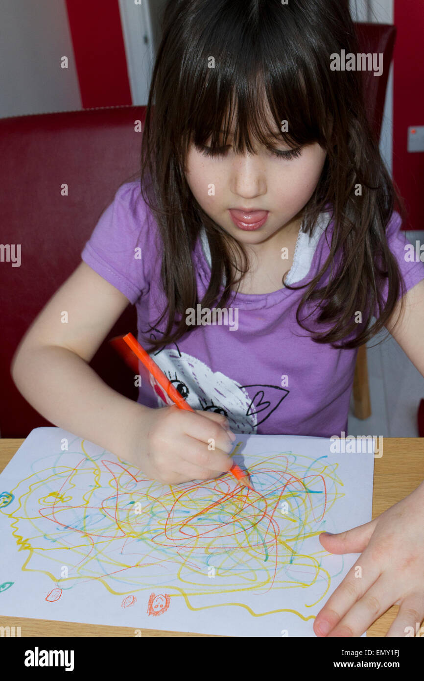 Child scribble paper hi-res stock photography and images - Alamy