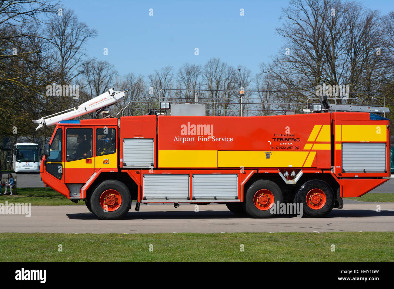Airport Fire Service truck at Imperial War Museum, Duxford Stock Photo ...