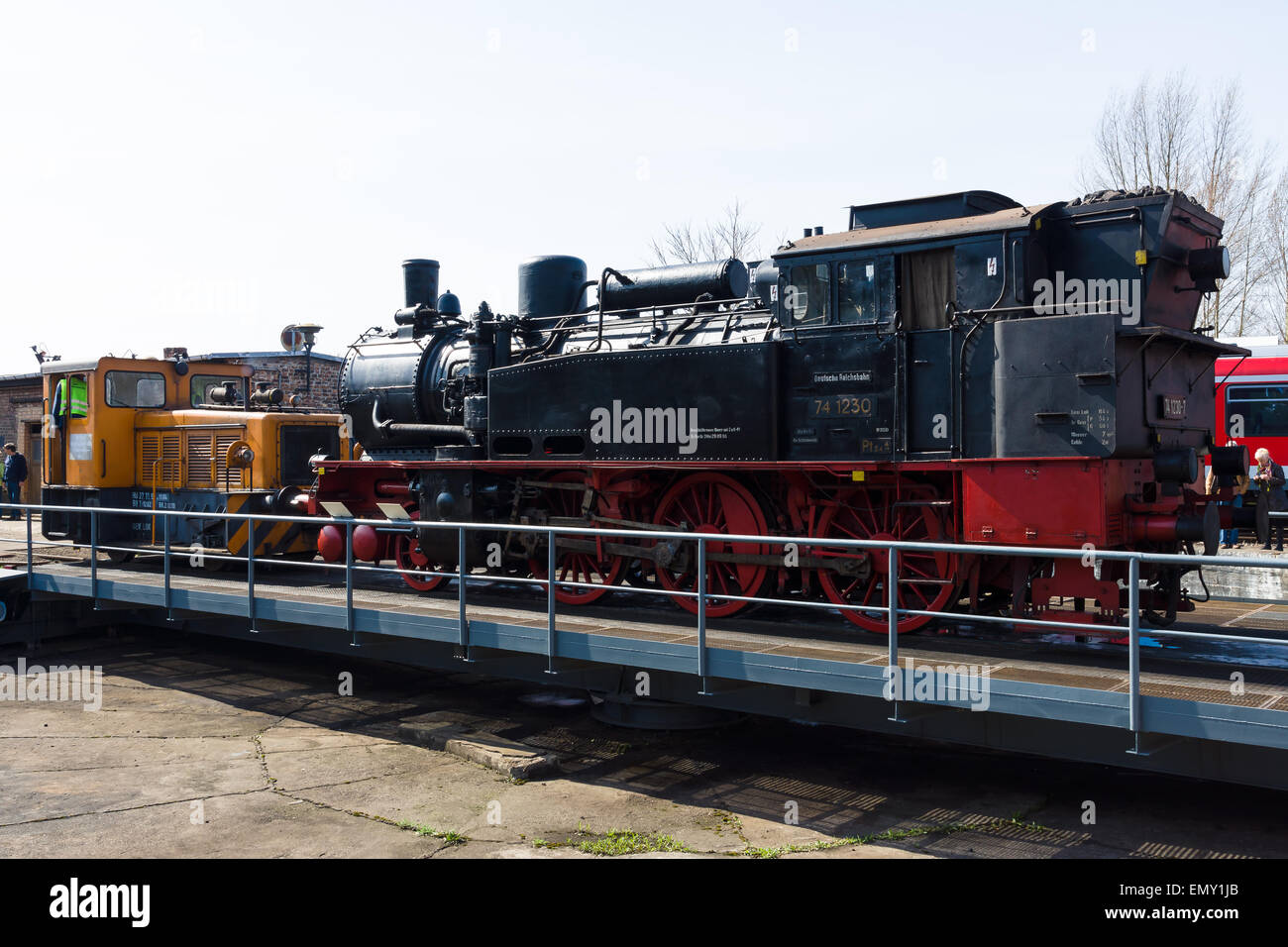 Steam locomotive Borsig 9525 and Diesel engine "BEWAG DL2" (Typ Jung RK ...
