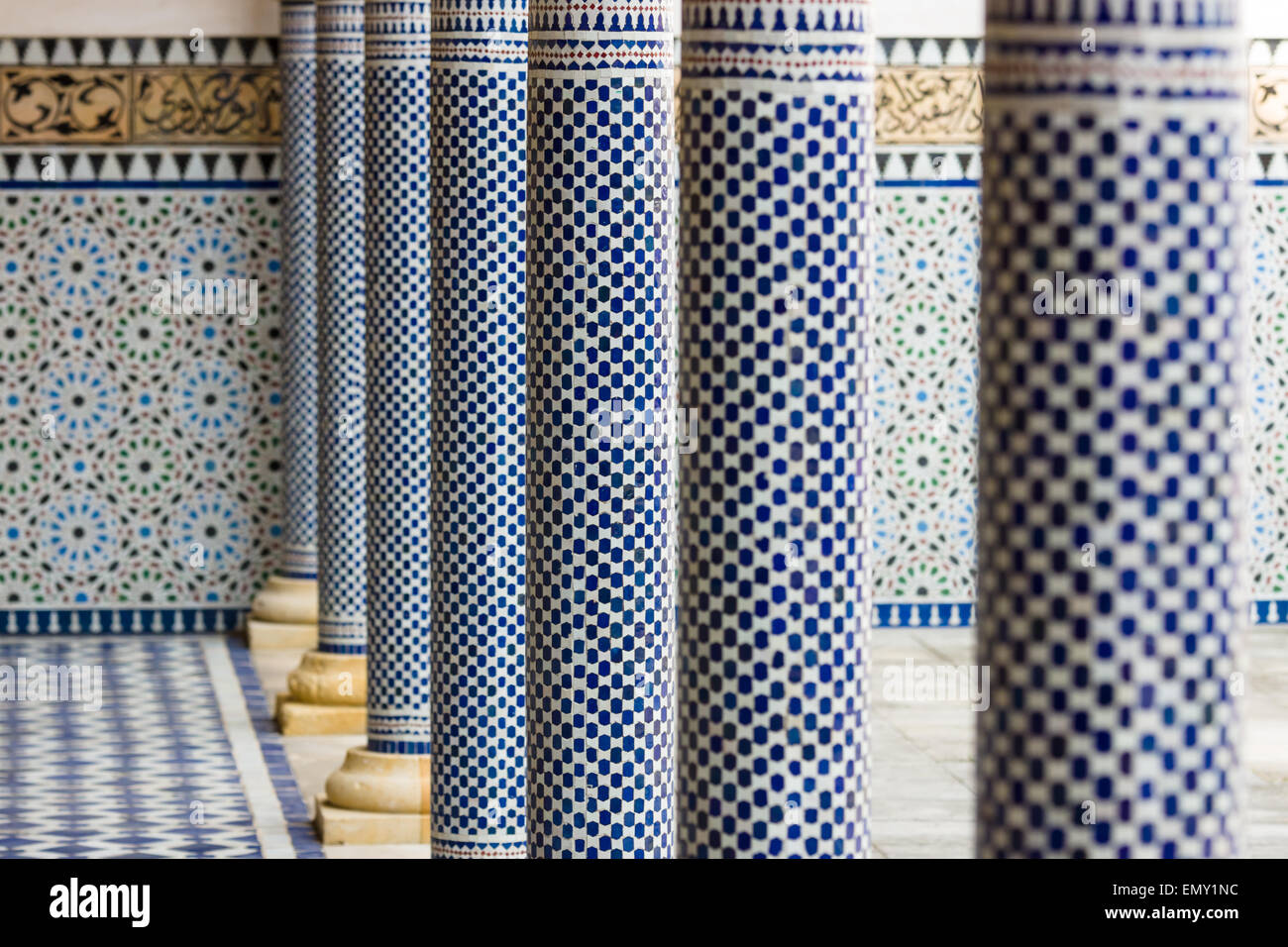 Beautiful columns in oriental style. Background Stock Photo - Alamy