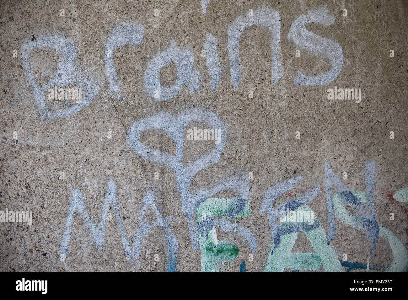 Graffiti on the underpass of the M6 Bridge at Denny Beck, Lancaster ...