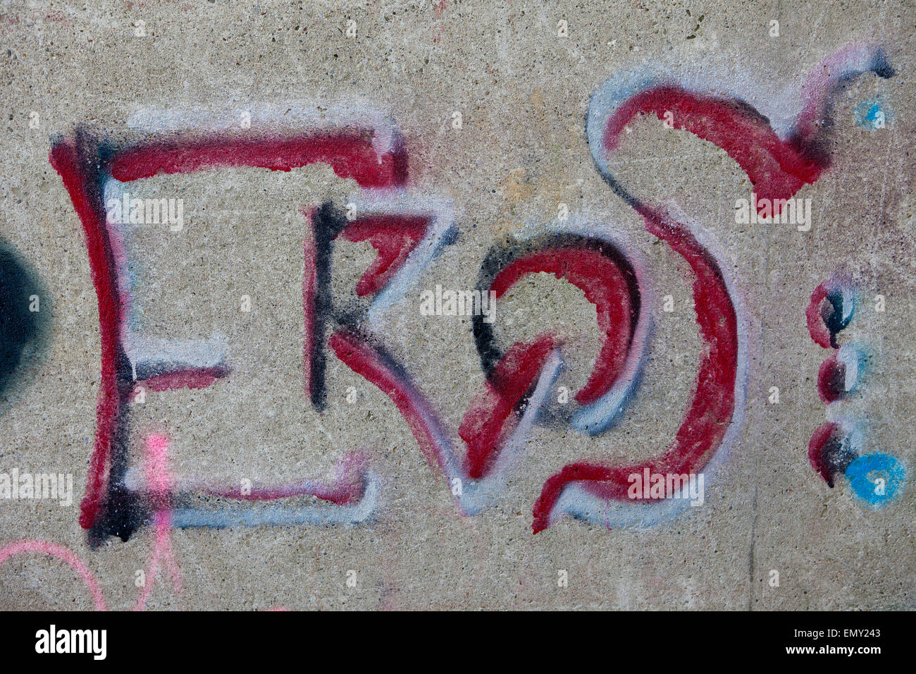 Graffiti on the underpass of the M6 Bridge at Denny Beck, Lancaster ...