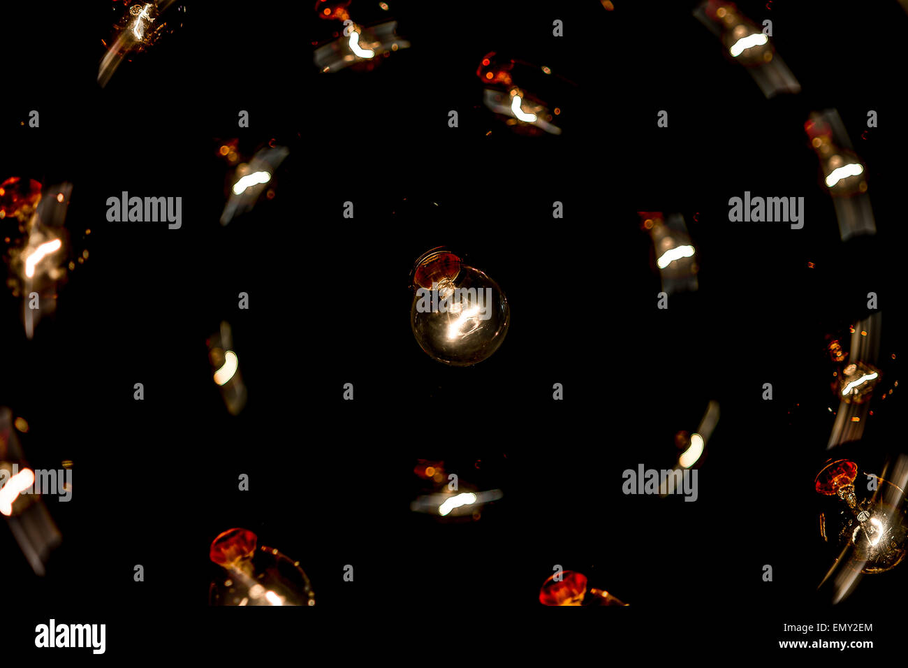 rotating lamps in a dark backround Stock Photo - Alamy
