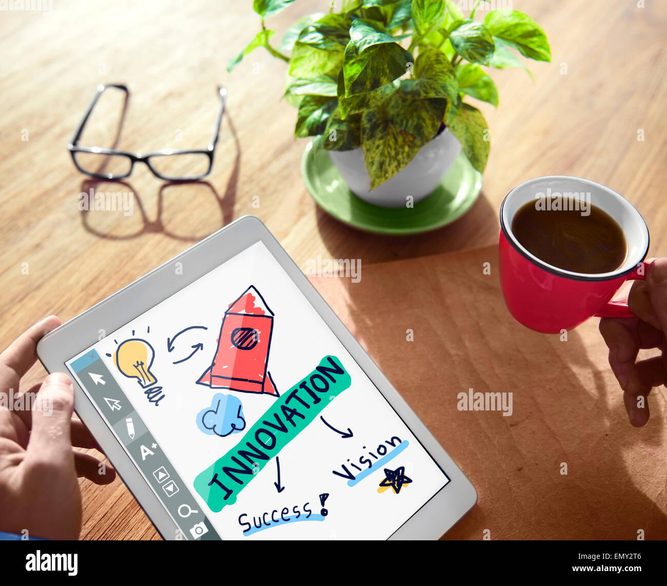 Business Invention Innovation Technology Office Working Concept Stock ...