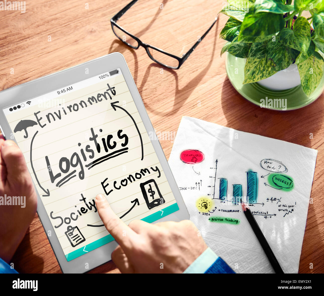 Business Logistics Courier Transportation Office Working Concept Stock ...