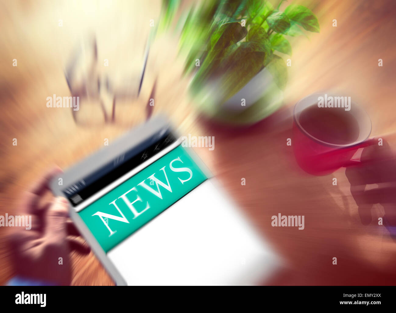 Digital Online Report Update News Concept Stock Photo - Alamy