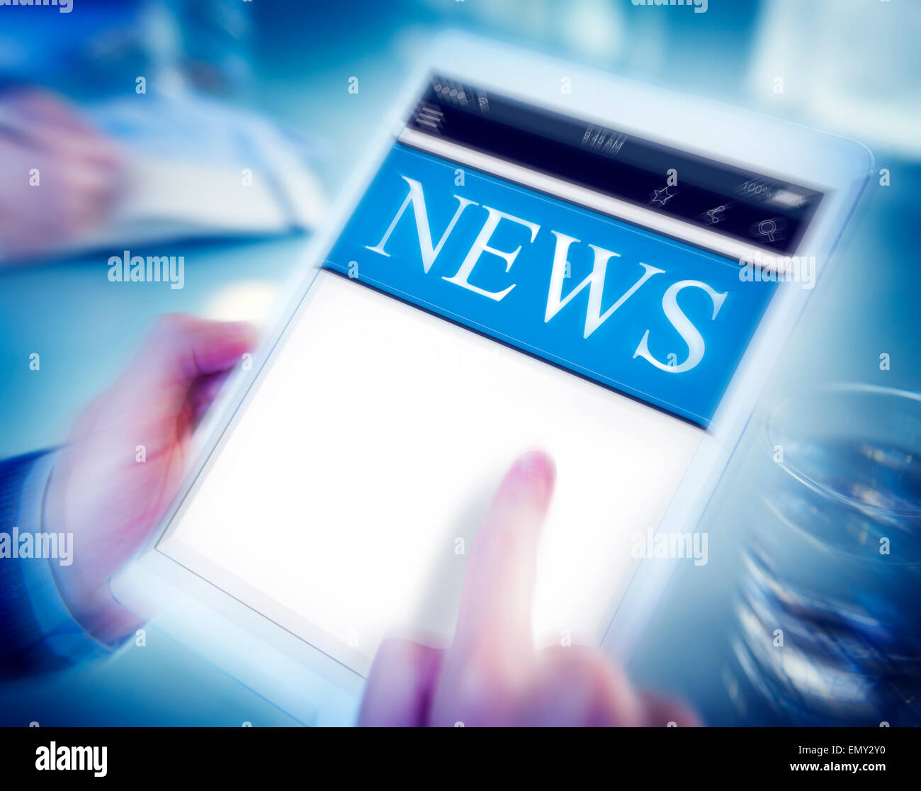 Digital Online Report Update News Concept Stock Photo - Alamy