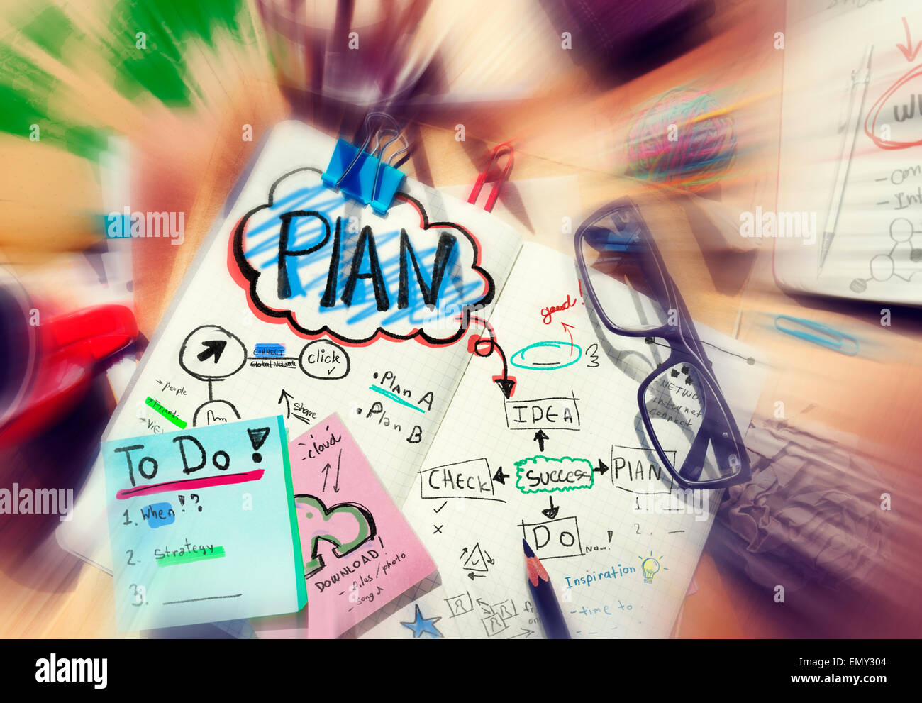 Messy notes no people hi-res stock photography and images - Alamy