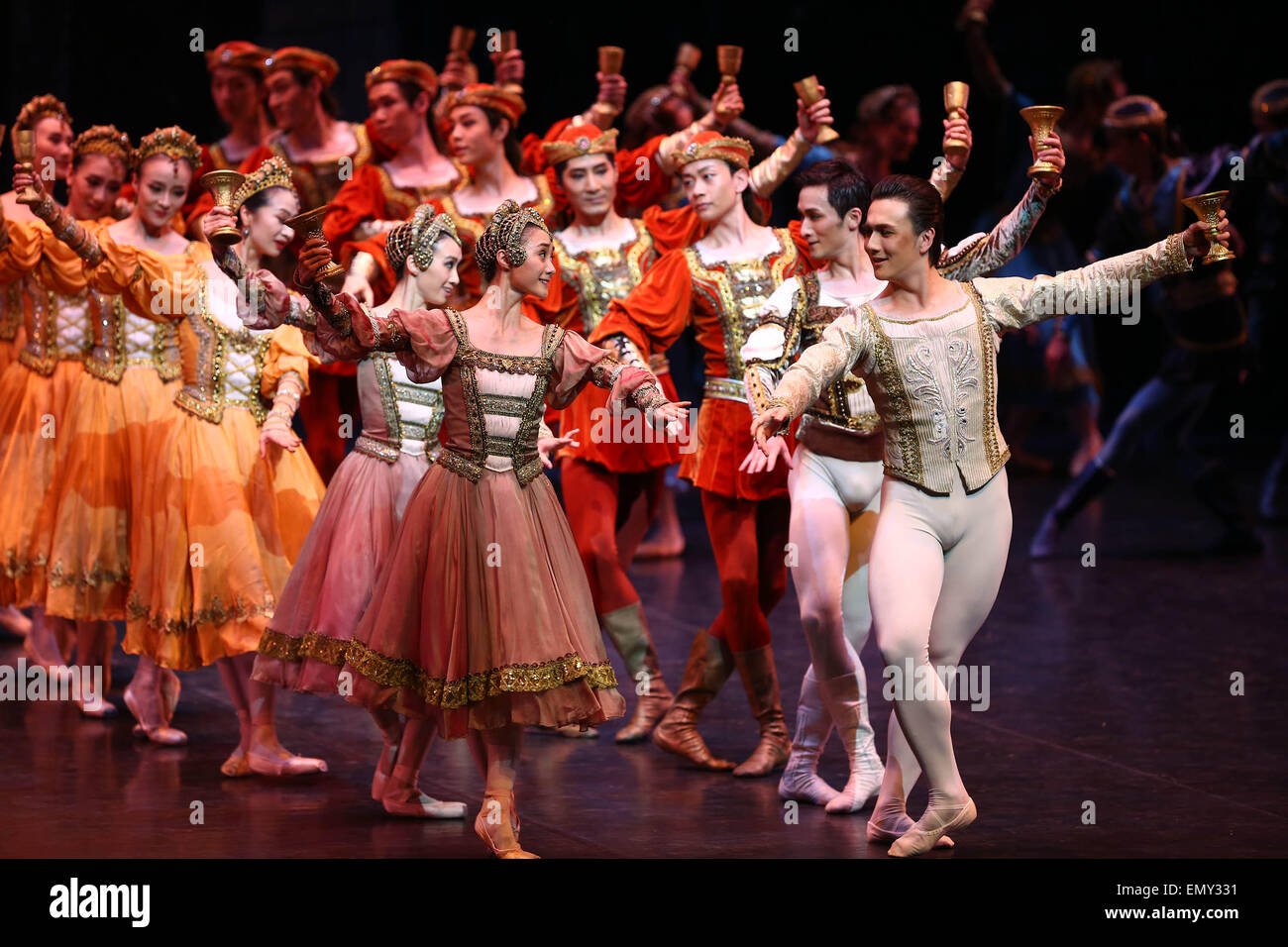 Beijing, China. 23rd Apr, 2015. Dancers from the National Ballet of ...