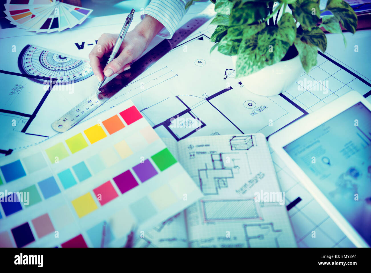 Designer planning hi-res stock photography and images - Alamy