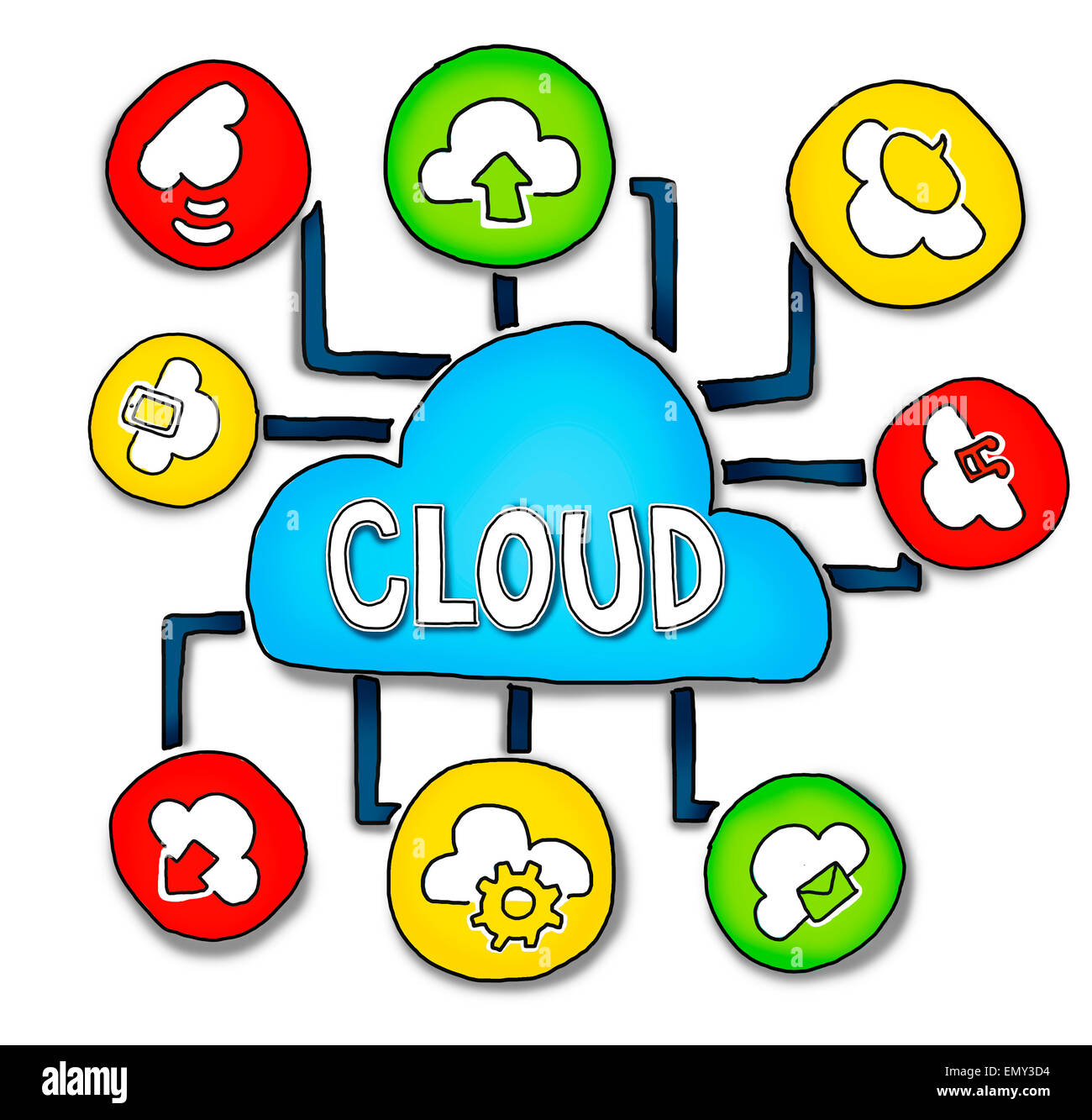 Communication cloud Cut Out Stock Images & Pictures - Alamy