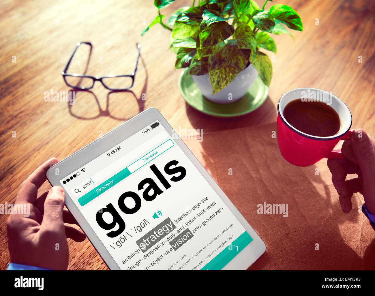 Digital Dictionary Goals Strategy Vision Concept Stock Photo - Alamy