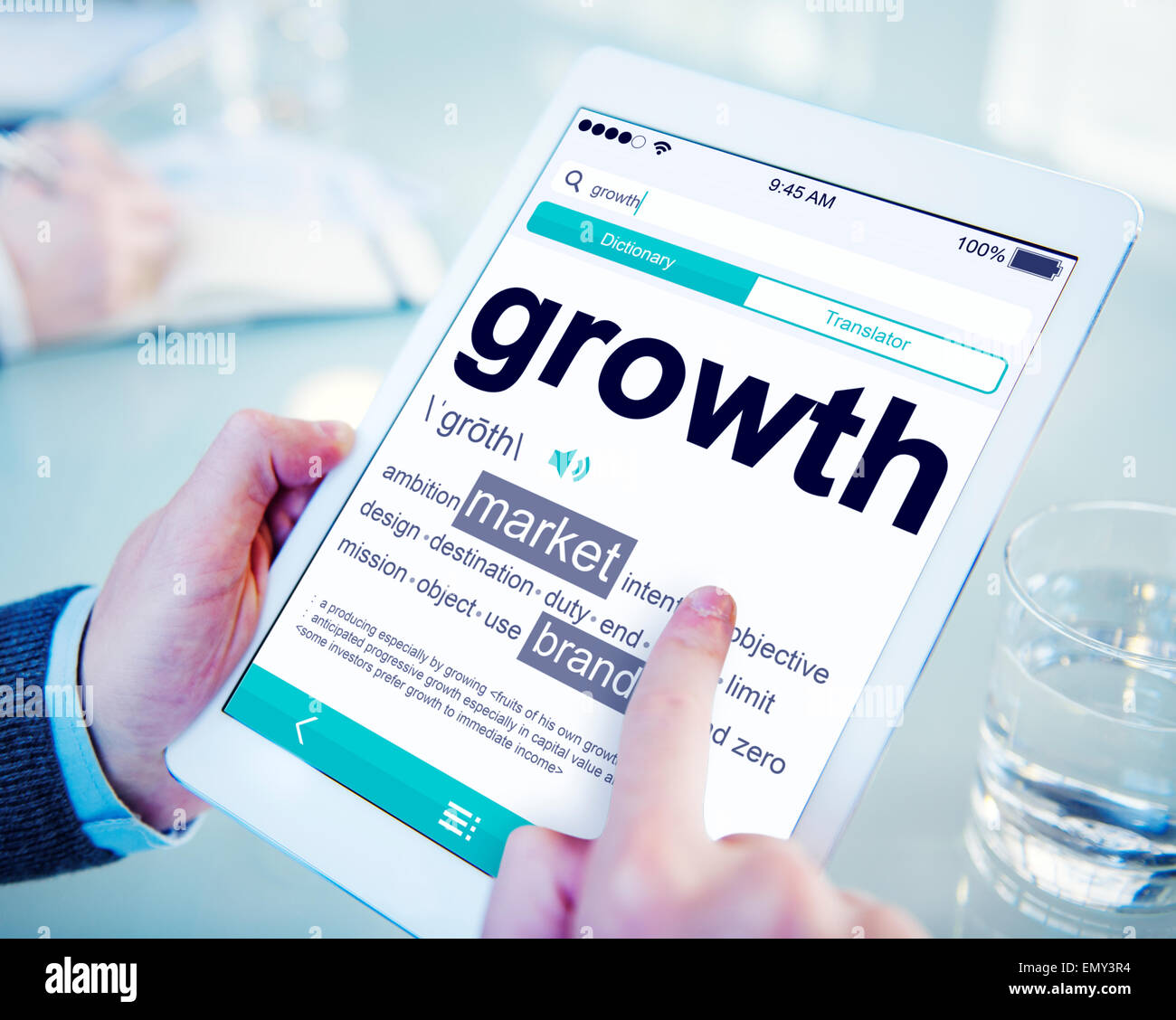 Digital Dictionary Growth Market Brand Concept Stock Photo - Alamy
