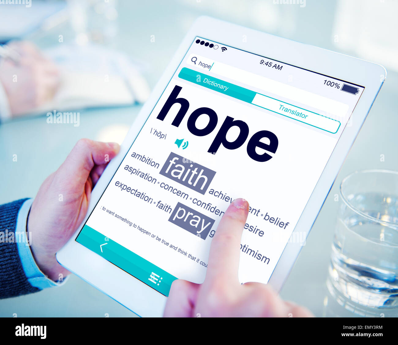 Digital Dictionary Hope Faith Pray Concept Stock Photo - Alamy