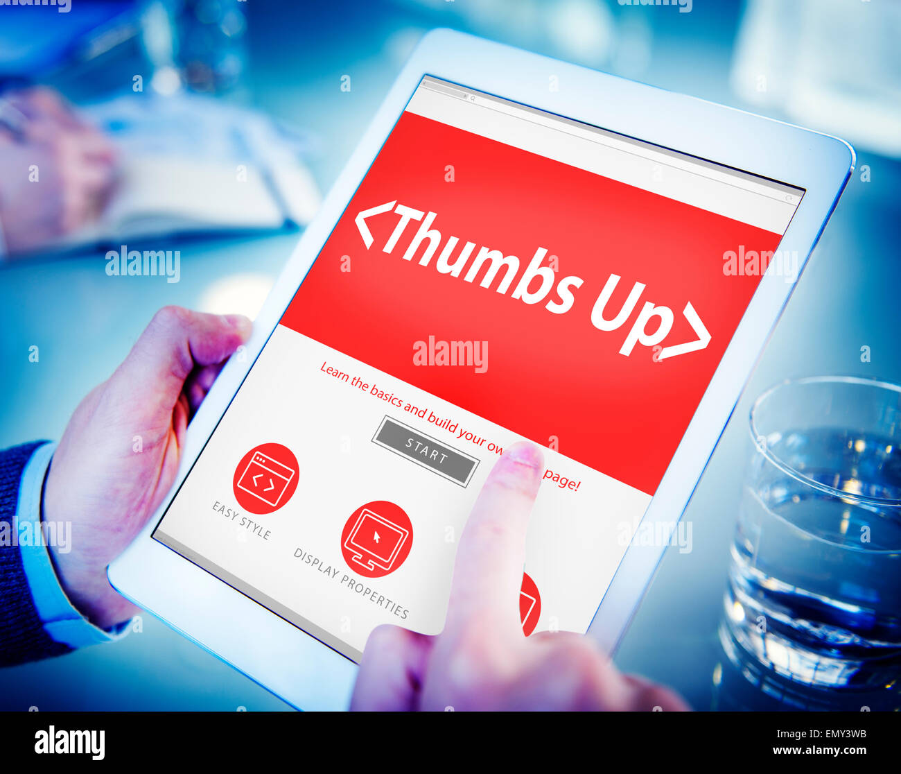 Digital Online Thumbs Up Like Social Media Concept Stock Photo - Alamy