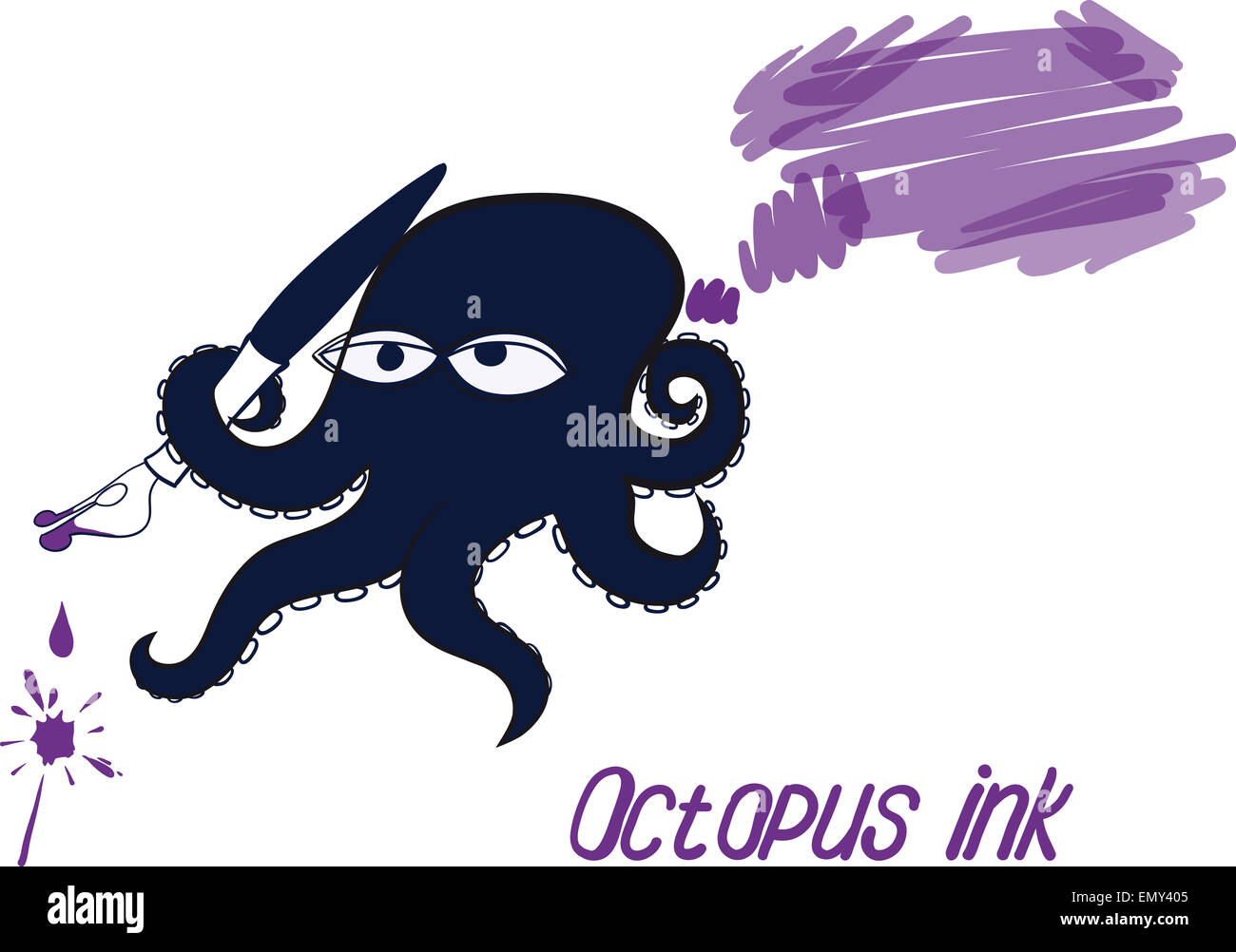 Octopus ink cloud hi-res stock photography and images - Alamy