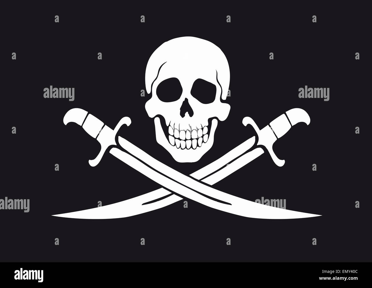 Skull And Crossed Swords Flag