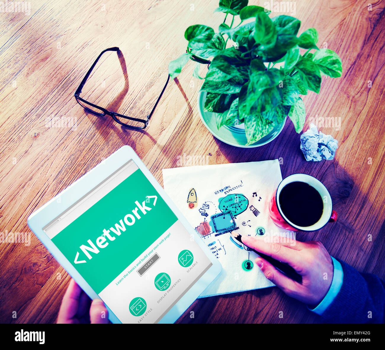 Man with a Note and Marketing Concepts Stock Photo - Alamy
