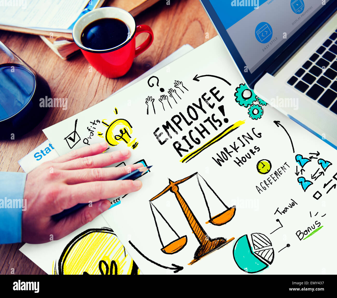 Employee Rights Employment Equality Job Office Working Concept Stock ...