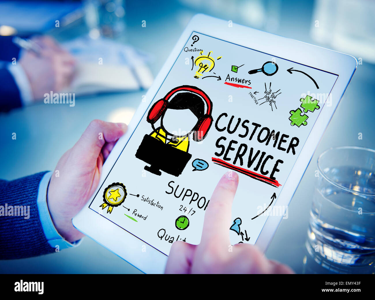 Customer Service Support Assistance Service Help Guide Concept Stock ...