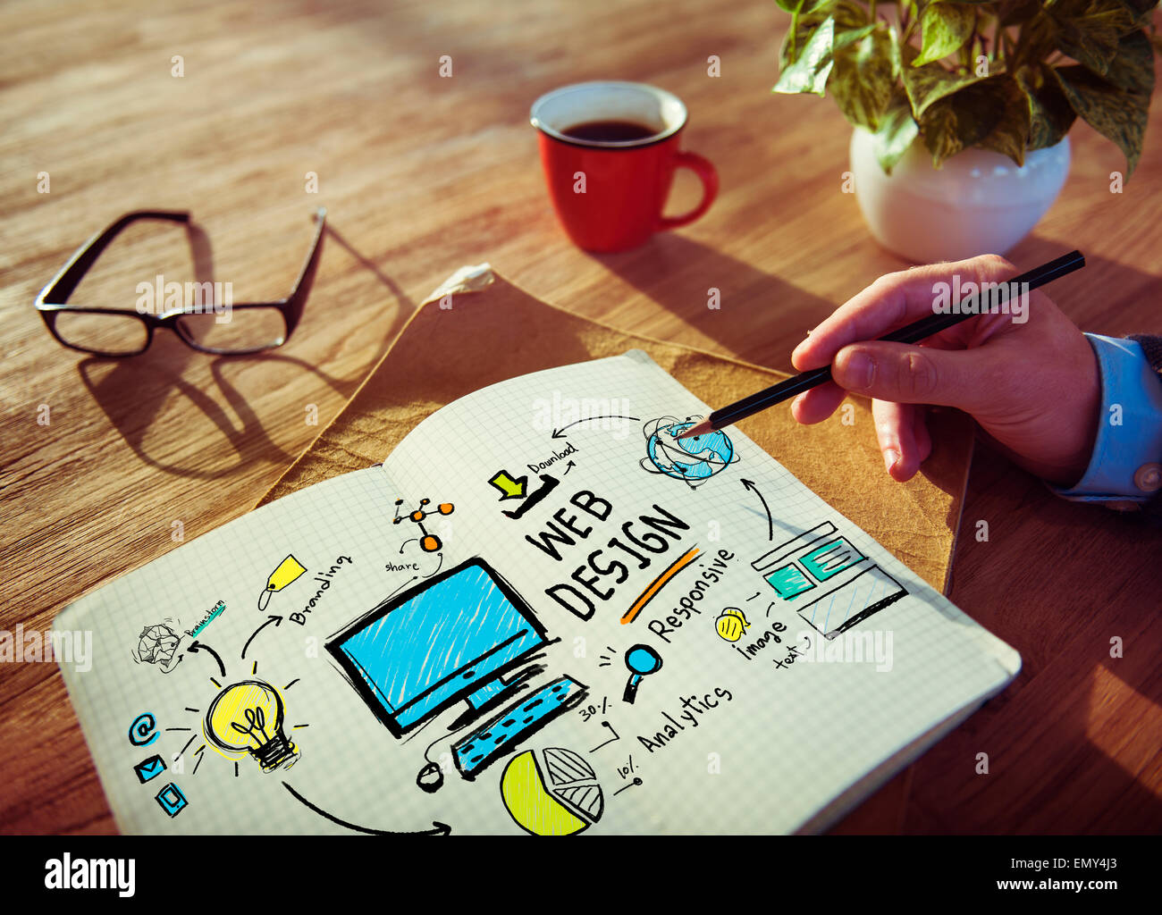 Content Creativity Digital Graphic Layout Webdesign Webpage Concept ...